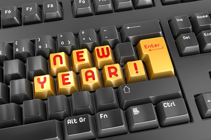 New Year! stock illustration. Illustration of keyboard - 56916151