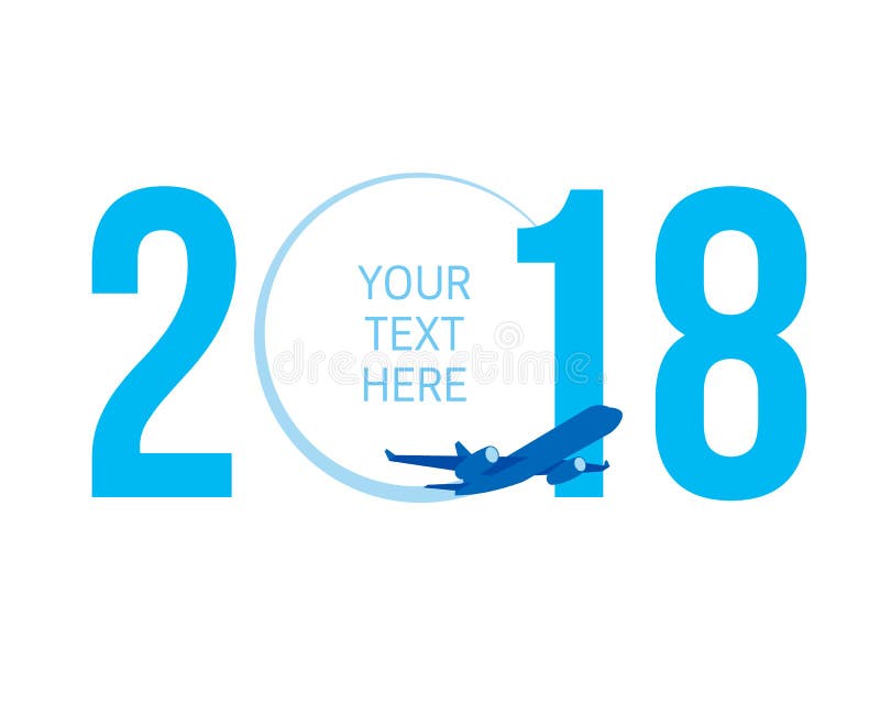 New Year Concept - Airplane Stock Vector - Illustration of abstract ...