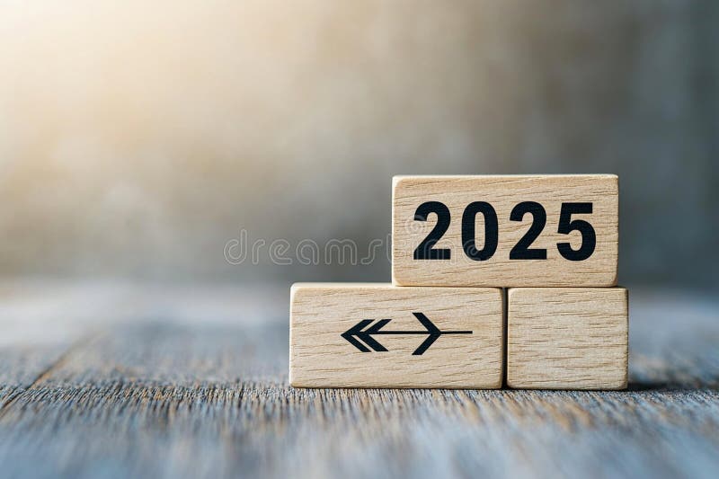 New Year Concept Business Planning and Countdown To 2025 Stock Image ...