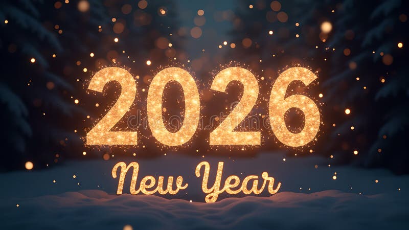 2026 New Year. Concept of Celebration, Happiness, and Beginning Stock ...
