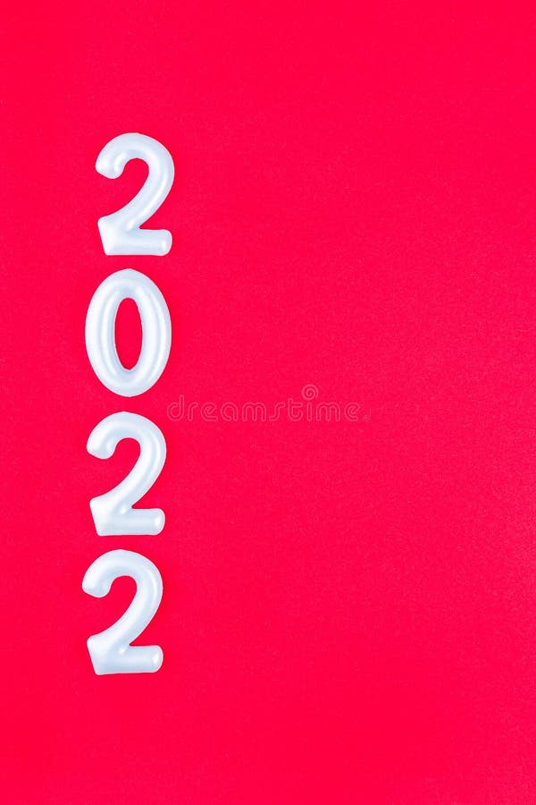 New Year Concept, Minimalistic Composition, Border with Number 2022, on ...