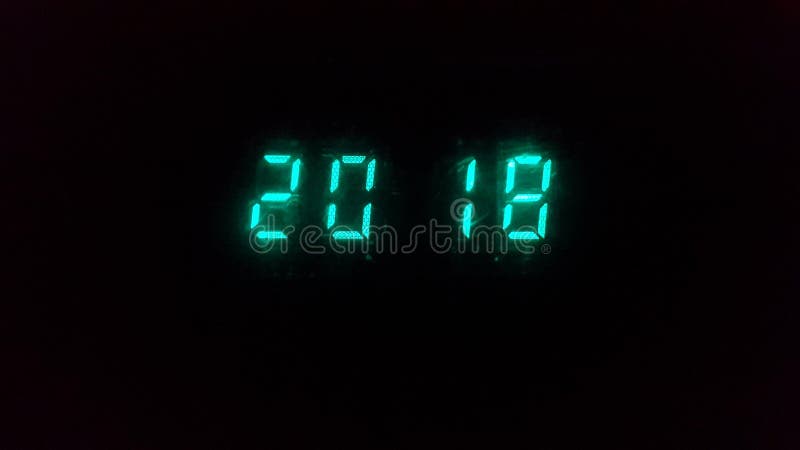 2017-2018. New Year Concept. Set of Digital Countdown Timer. Flip ...