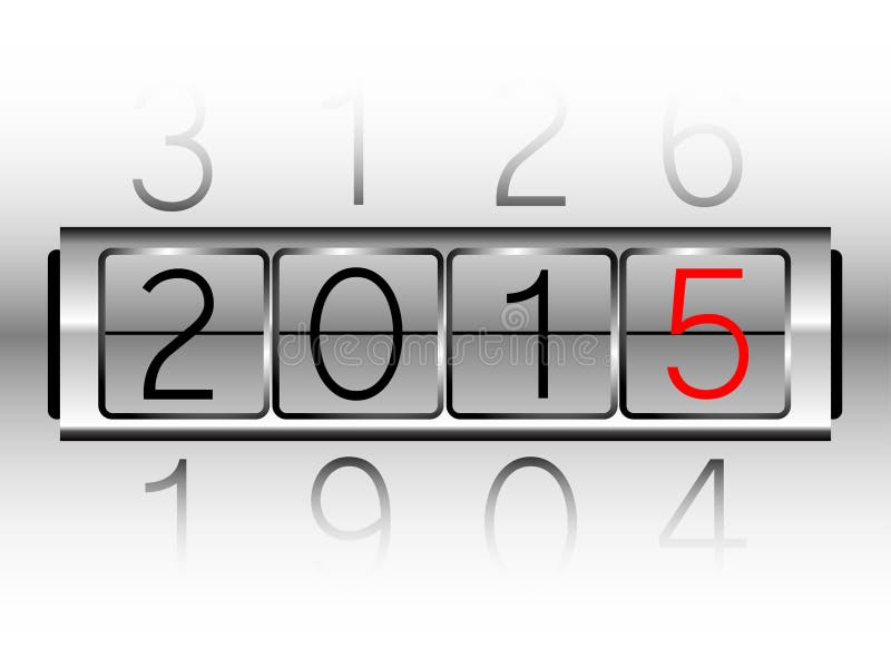 New Year Count Machine stock illustration. Illustration of rectangle ...