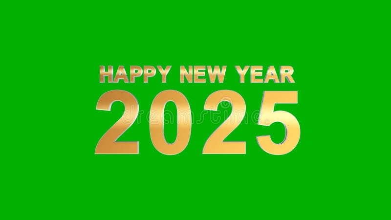 2025 New Year Countdown on Chroma Key Stock Illustration - Illustration ...