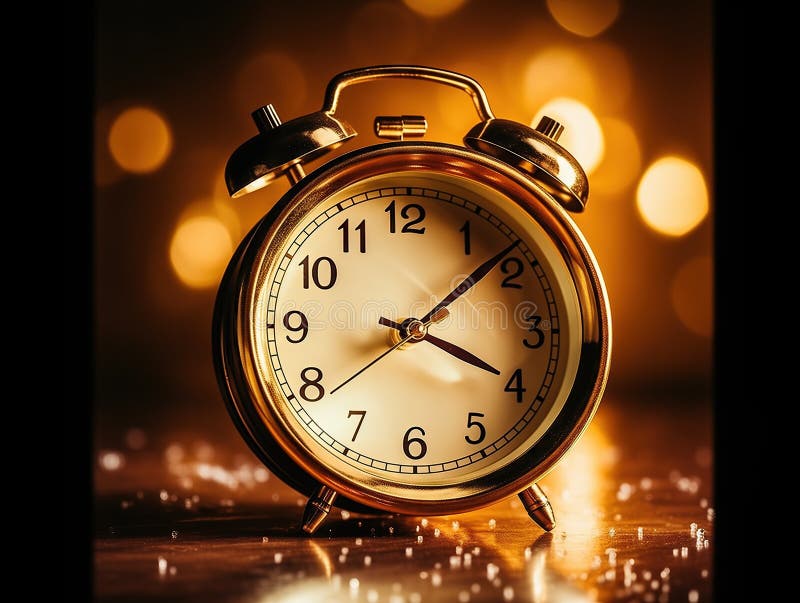 New Year Countdown Clock on Abstract Glittering Festive Background ...