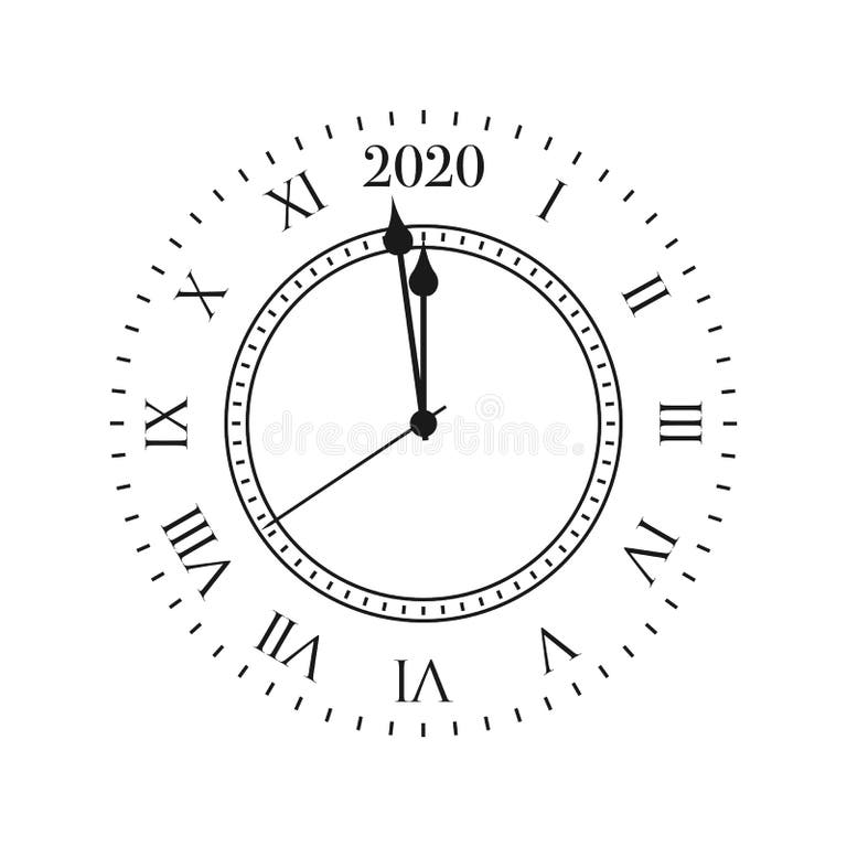New Year 2020 Countdown. Clock with 2020 Countdown Midnight Stock ...