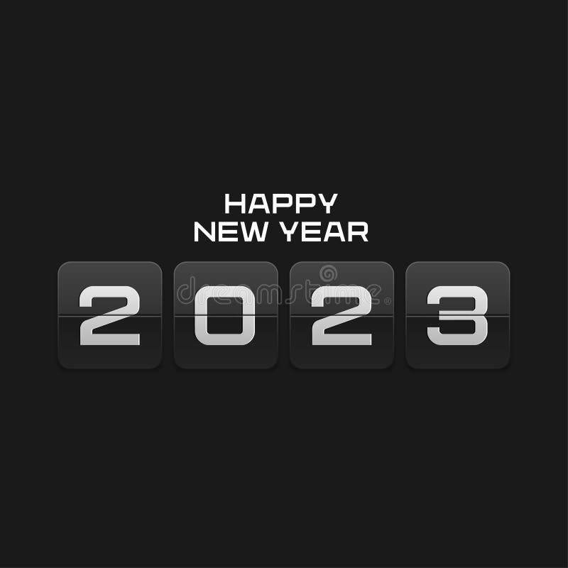 2023 New Year Countdown Timer Vector Clock. Stock Vector - Illustration ...