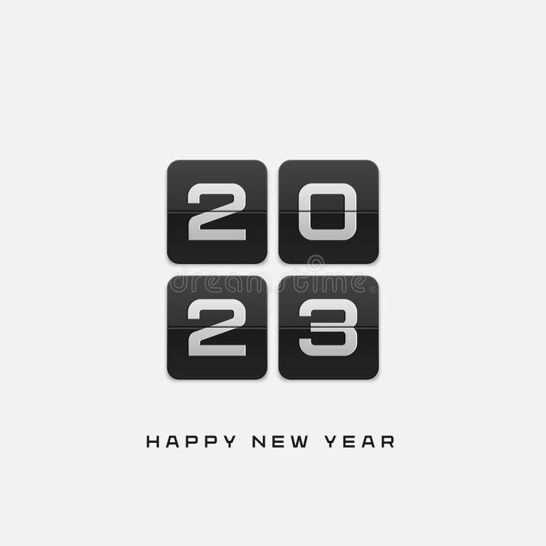 2023 New Year Countdown Timer Vector Clock. Stock Vector - Illustration ...