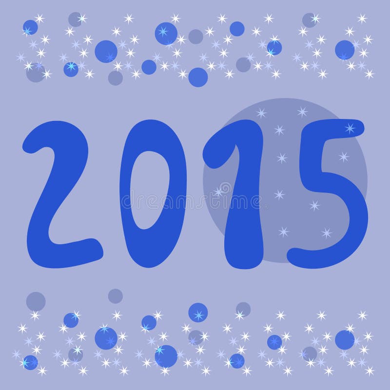 New Year 2015 Creative Cartoon Card Design. Stock Vector - Illustration ...