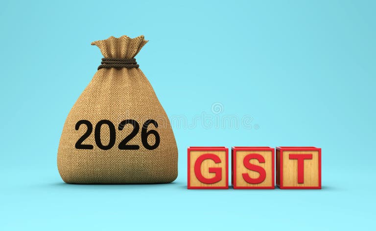 New Year 2026 Creative Design Concept with GST Stock Illustration ...