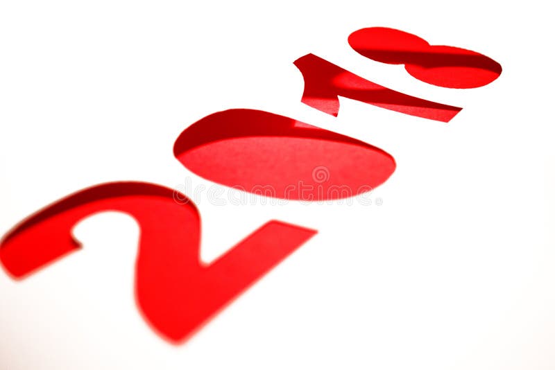 2018 year cut from paper stock photo. Image of grungy - 106409932