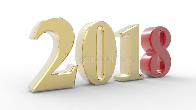 New Year 2018 with Iran Flag 3d Stock Illustration - Illustration of ...