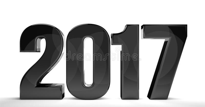 2017 New Year 3d Render Sylvester Number Stock Illustration ...
