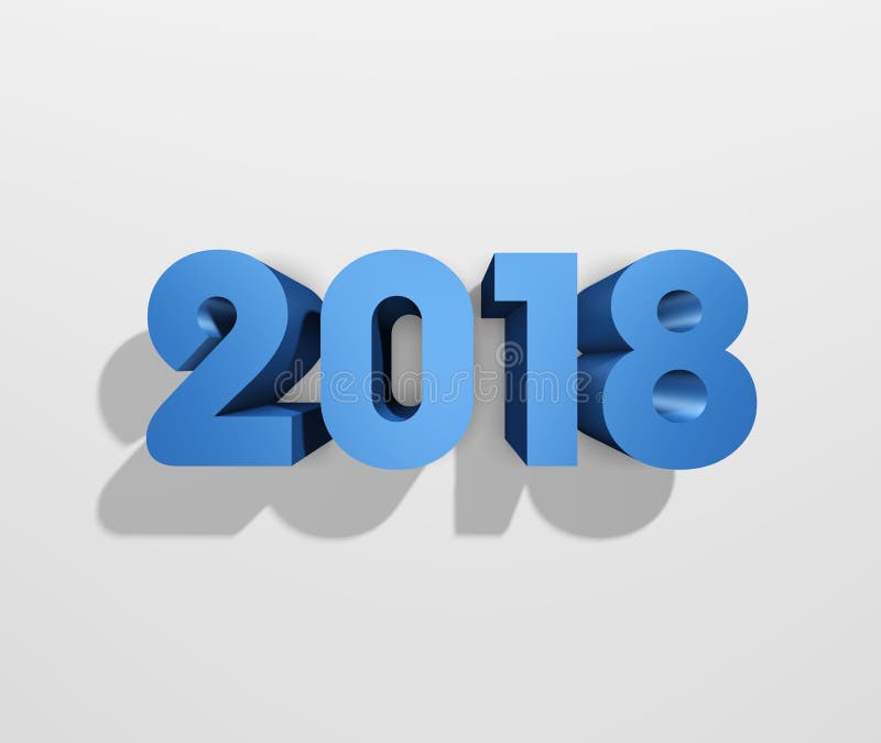 New Year 2018 stock illustration. Illustration of objects - 88052446