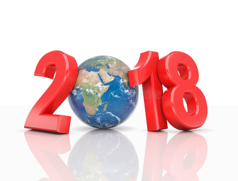 New Year 2018 stock illustration. Illustration of season - 92607502