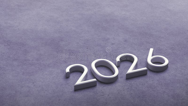 2026 3d rendering. stock illustration. Illustration of poster - 128099068