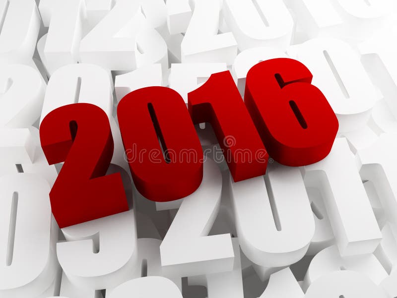 New year 2016 stock illustration. Illustration of date - 63323275
