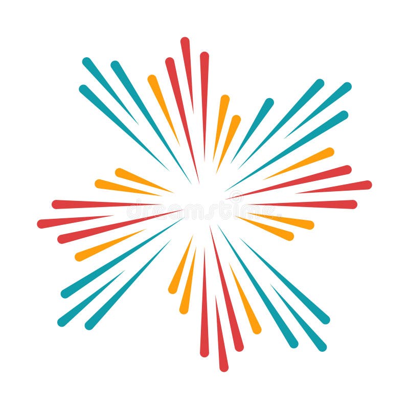 New Year Fire Works Illustration Stock Vector - Illustration of ...