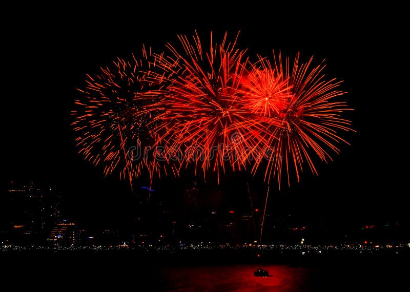 New Year fireworks display stock image. Image of event - 63490023