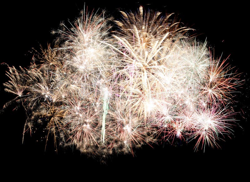 New Year Fireworks Frame Background Stock Image - Image of abstract ...