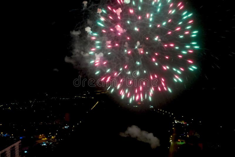 New Year Fireworks, Inside View of Fireworks Stock Image - Image of ...