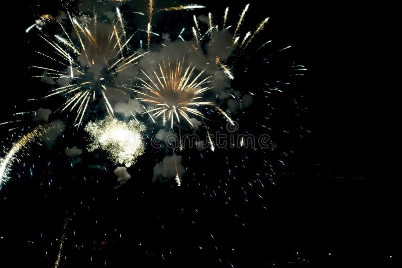 New Year Fireworks, Inside View of Fireworks Stock Photo - Image of ...
