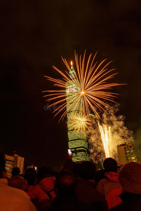 New Year Fireworks Over the Taipei 101 Editorial Photo - Image of event ...