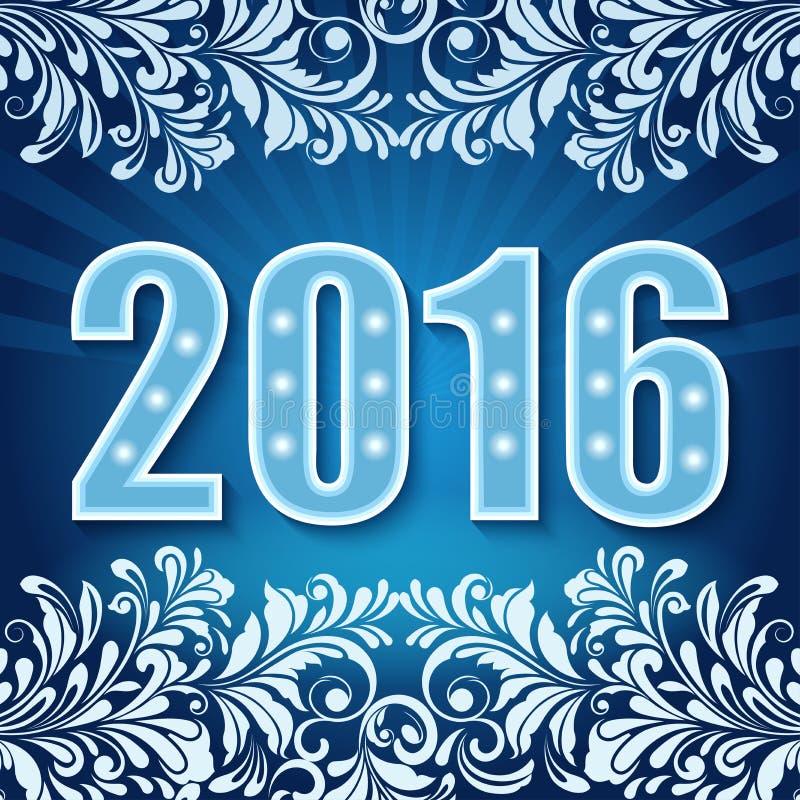 New 2016 year floral card stock vector. Illustration of ornate - 62569038