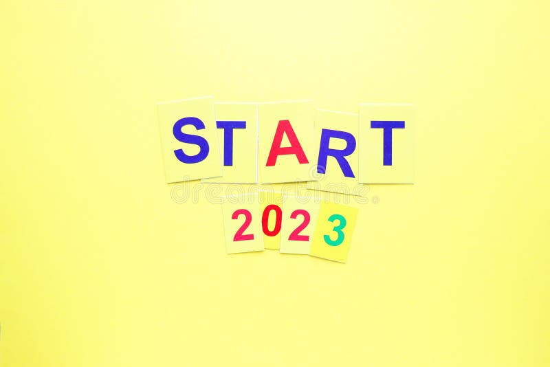 Start 2023 Text on Wooden Blocks with Copy Space Background Concept ...