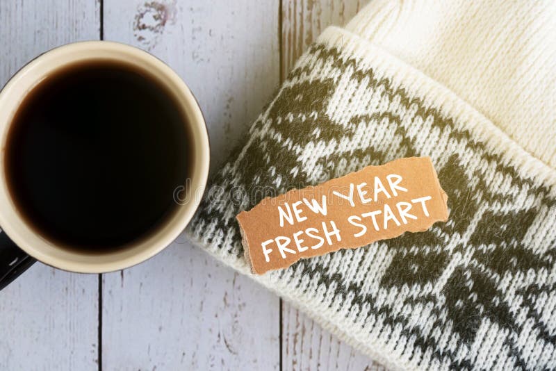 New Year Fresh Start 2021. Inspirational Quote. Happy New Year. Stock ...