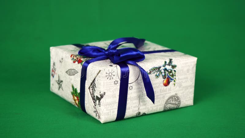 New Year Gift on Green Screen Stock Video - Video of isolated ...