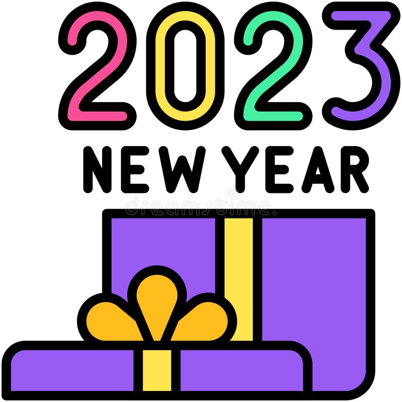 New Year Gift Icon, New Year Realated Vector Stock Vector ...
