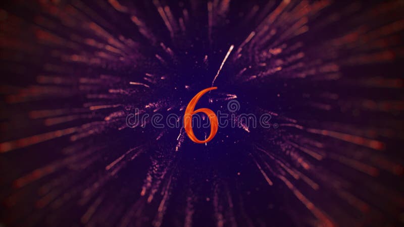 New Year Glowing Countdown Timer from 10 To 0 Seconds Animation ...