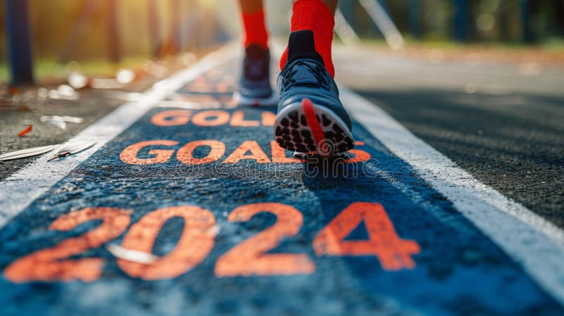 New Year Goals 2024 Concept Stock Photo - Image of notebook, strategy ...