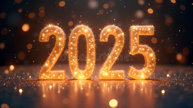 2025 New Year Golden Sparkles. Concept of Celebration, Hope, and Future ...