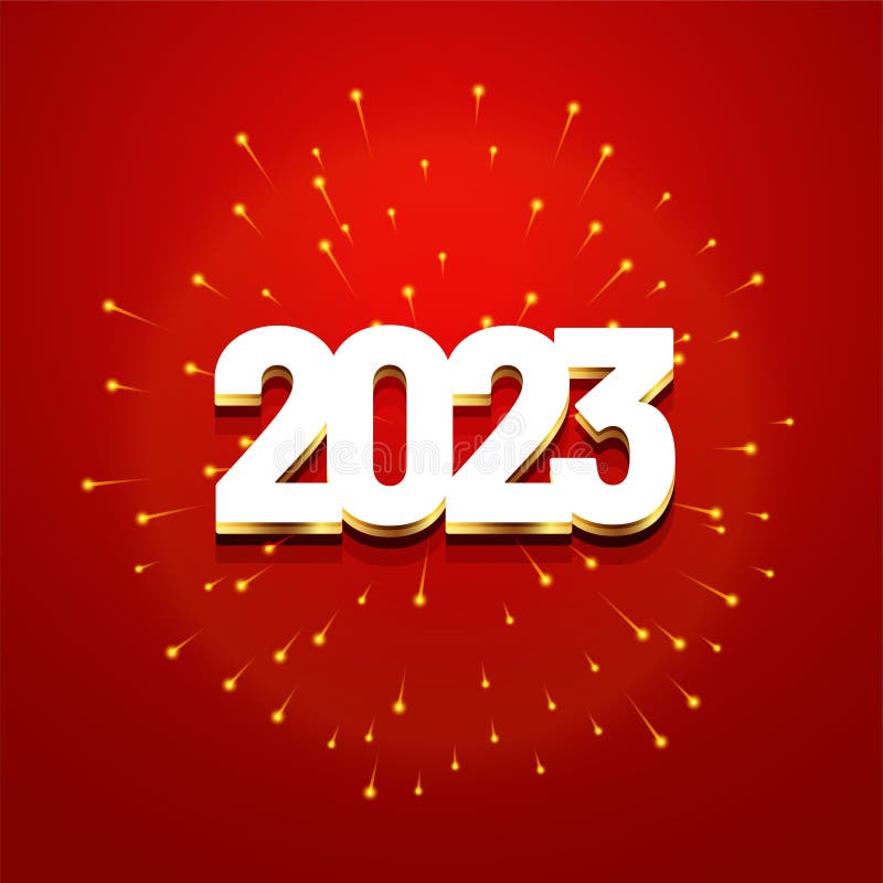2023 New Year Grand Celebration Background with Firework Design Vector ...