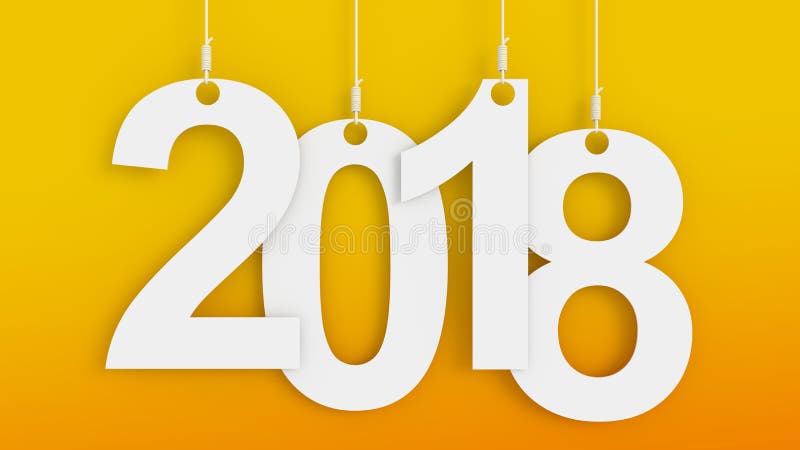 2018 Letters Hanging from a Rope Stock Illustration - Illustration of ...