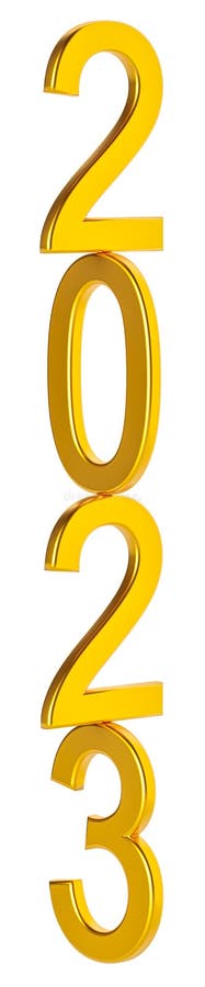 New Year Holiday Concept. Gold Number 2023 Stock Illustration ...
