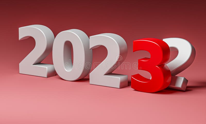 New Year 2023 Holiday Concept. the Number 2023 Lies at Number 2 Stock ...