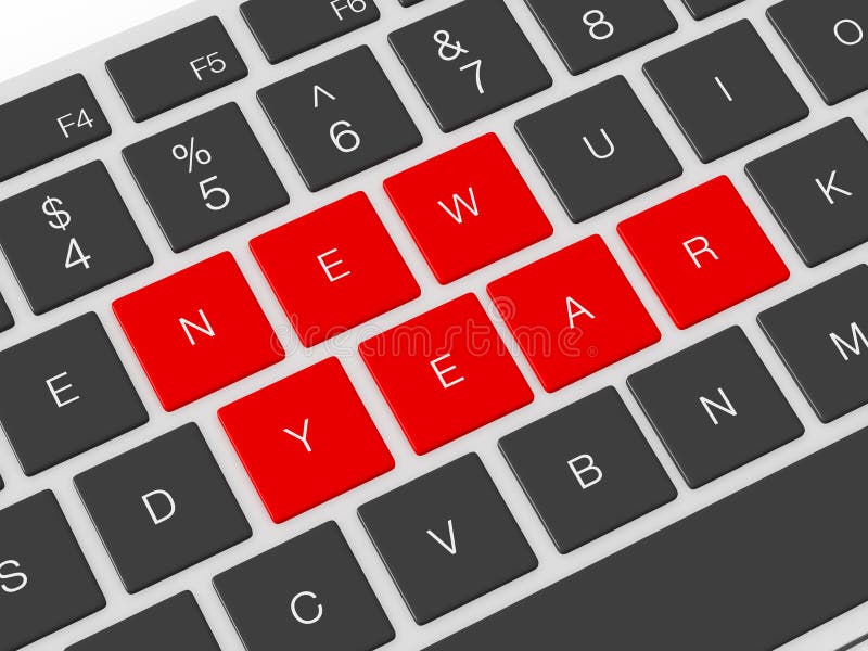 New Year Keys stock illustration. Illustration of backspace - 31774861
