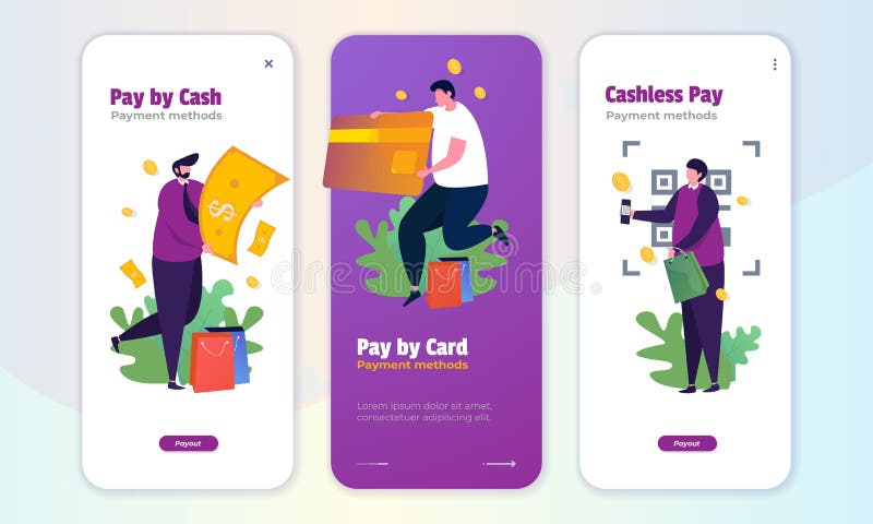 Easy Payment Method Illustration for Shopping Concept Stock Vector ...