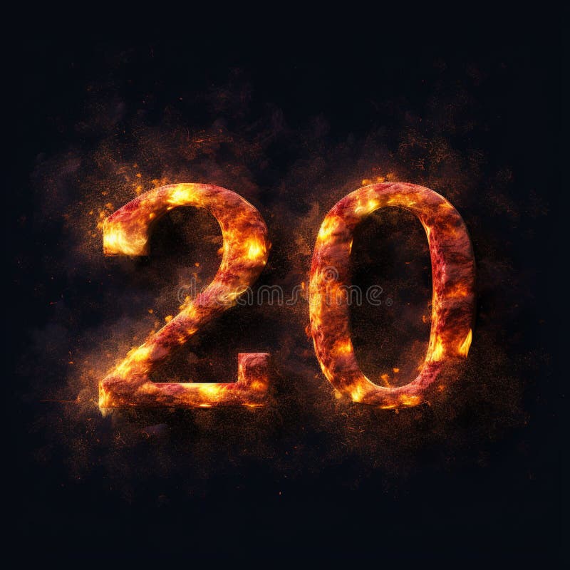 New Year Led Numbers, Fire Works Stock Illustration - Illustration of ...