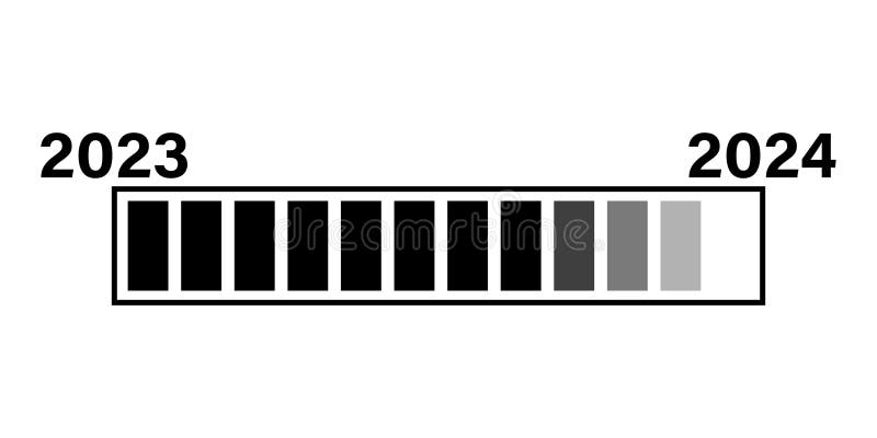 2024 new year loading bar. stock illustration. Illustration of 2024 ...
