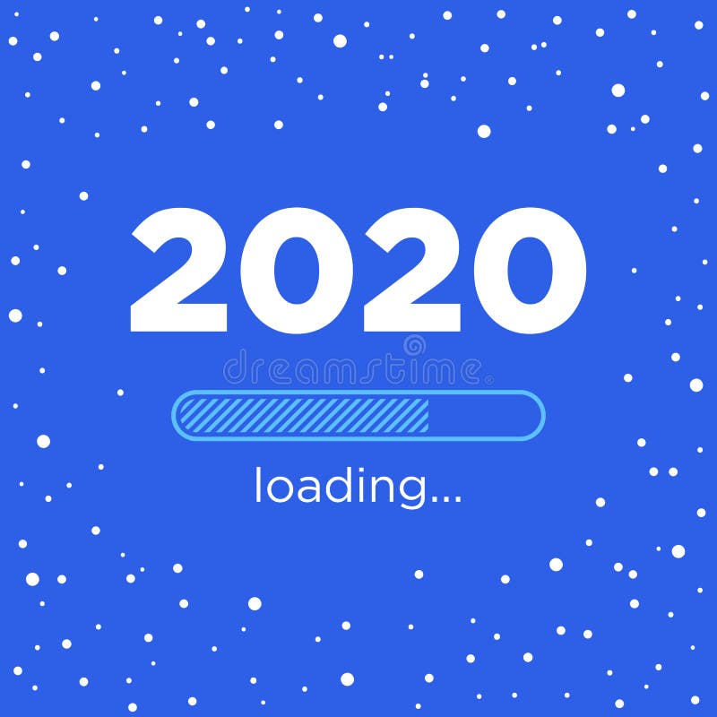 2020 New Year Loading Progress Bar Stock Illustration - Illustration of ...