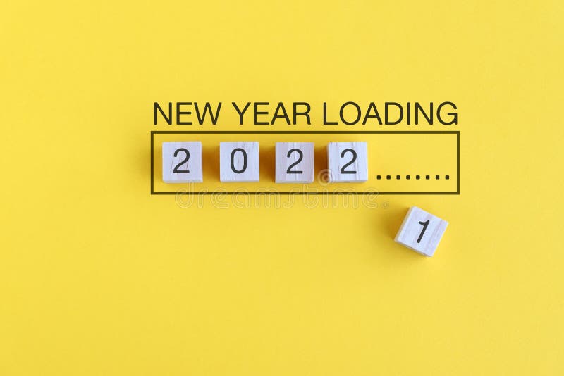 New Year 2022 Loading Bar in Minimalist Web Banner Stock Photo - Image ...