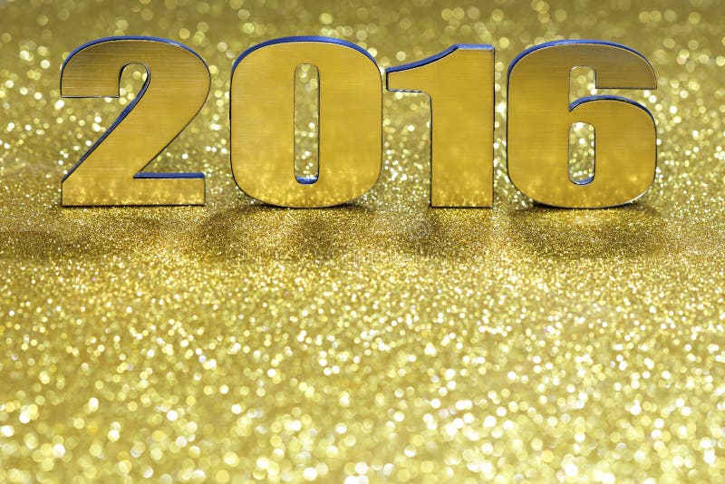 New year 2016 stock photo. Image of metal, decoration - 59283968