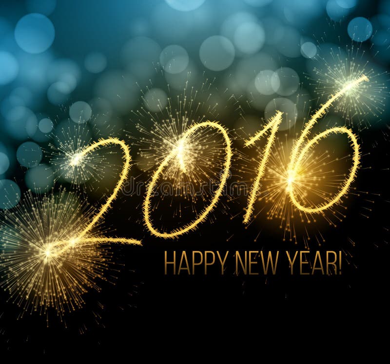 2016 New Year Made a Sparkler. Vector Stock Vector - Illustration of ...