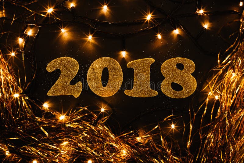 New year 2018. stock image. Image of glitter, number - 103031943