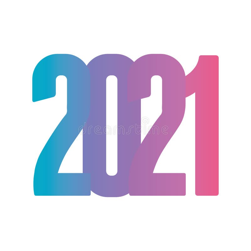 2021 New Year, Colour Bubbles Numbers Creative Design Stock Vector ...
