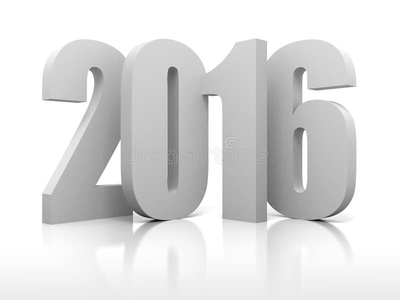 New Year 2016 Numbers on White Background Stock Illustration ...